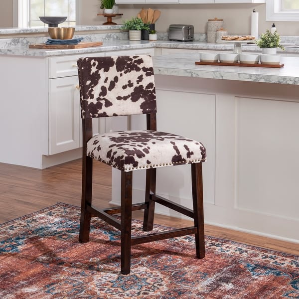 Holcombe Cow Print Counter Stool - Bed Bath & Beyond - 9273235
