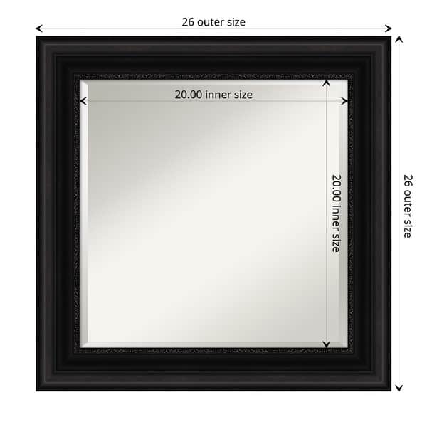 Beveled Bathroom Wall Mirror - Parlor Black Frame - Parlor Black - Bed ...