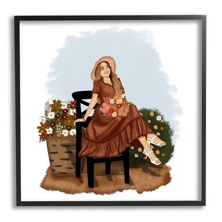 Stupell Floral Fashionista in Garden Framed Giclee Art Design by Saba ...