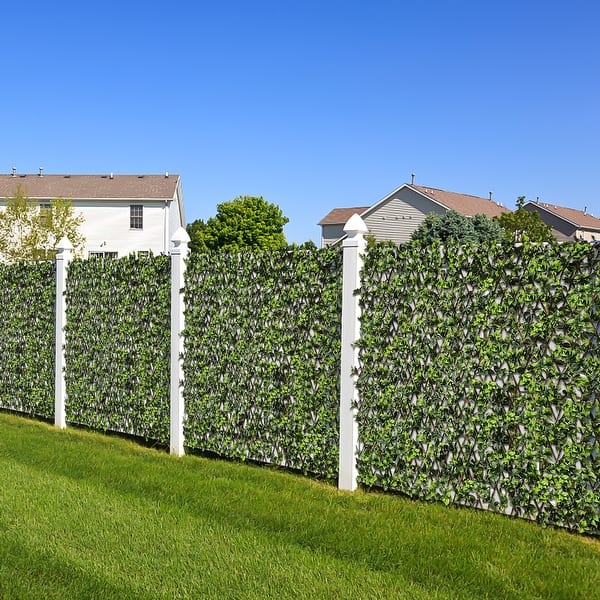 1pcs 32" x 50" Artificial Ivy Hedges Screen Expandable Privacy Fence ...