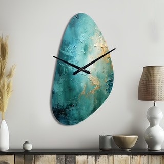 Teal Oasis III - Abstract Landscapes Large Wall Clocks - Modern Wall ...