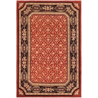 Classic Ziegler Jaye Red Black Hand-knotted Wool Rug - 9 ft. 10 in. x ...