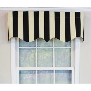 RLF Home Quality Venue Stripe Regal Valance Gray - 50x17 - Bed Bath ...
