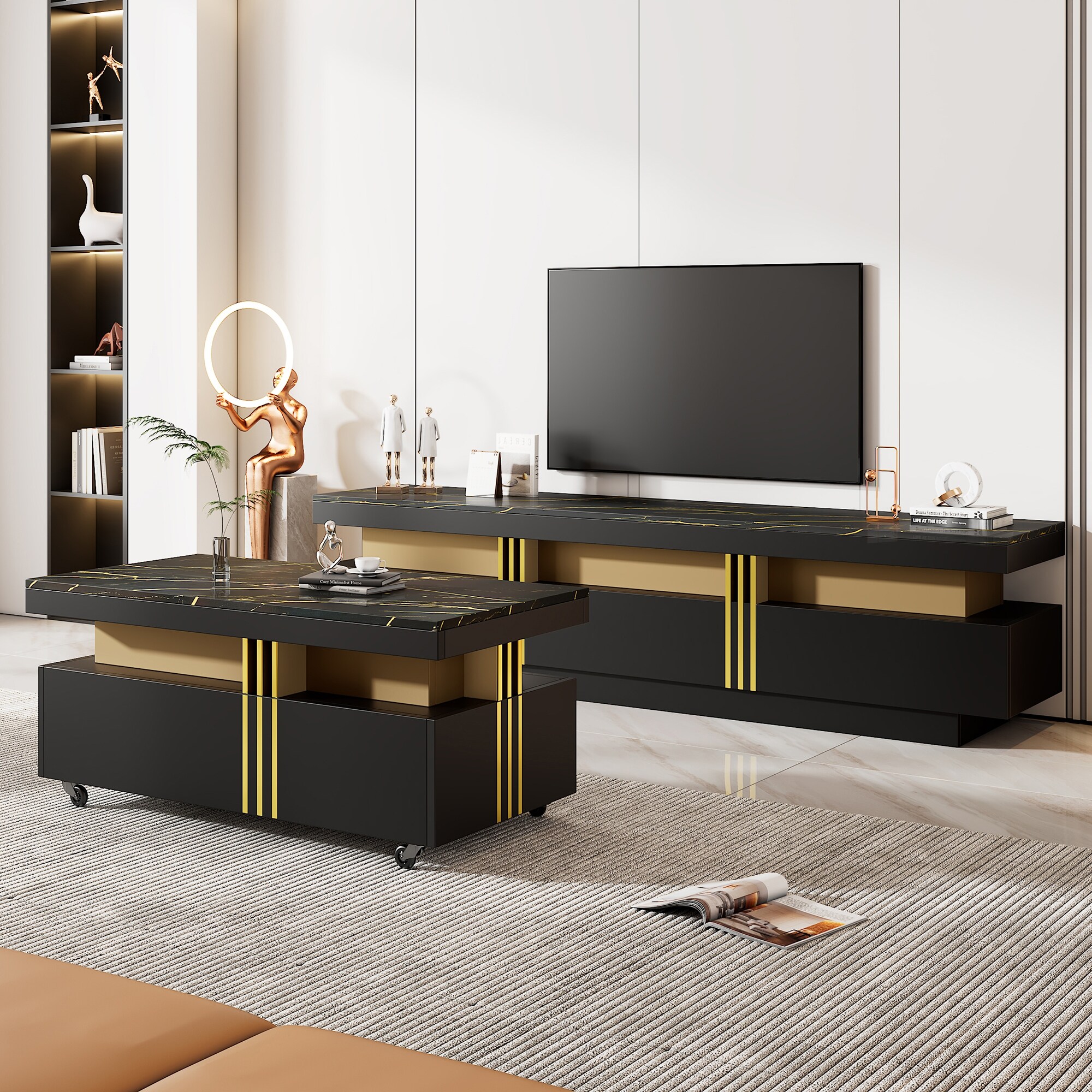Tv unit and side table set store