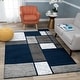 World Rug Gallery Contemporary Modern Boxed Color Block Area Rug - Bed ...