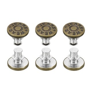 6pcs 17mm Jeans Button Adjustable Metal Button Pins Waist Extender ...