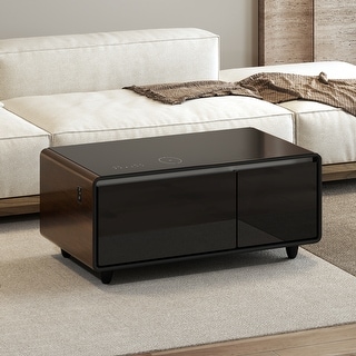 Modern Smart Coffee Table With Built-In Fridge, Bluetooth Speaker ...