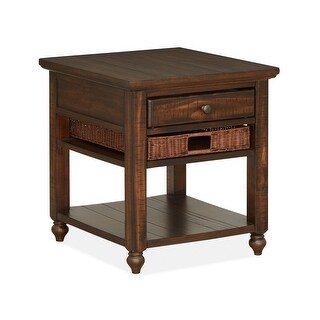 Magnussen Home Cottage Lane Coffee Rectangular End Table - 22''W x 24 ...