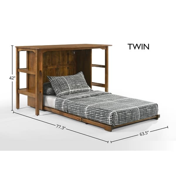 Siesta Desk Murphy Bed with Gel Memory Foam Mattress - Bed Bath ...