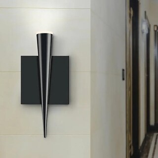 Sonneman Lighting Micro Cone Satin Black LED Wall Sconce - Bed Bath ...