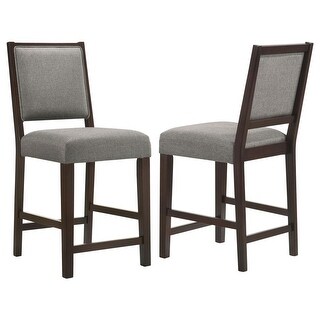 Bedford Upholstered Open Back Counter Height Stools with Footrest (Set ...