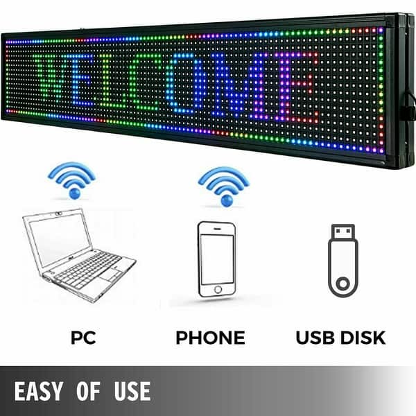40in LED Sign Business Store Sign Scrolling Message Board - 40x8in ...