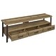 Coaster Furniture Ruston Weathered Pine 71-inch 3-drawer TV Console ...