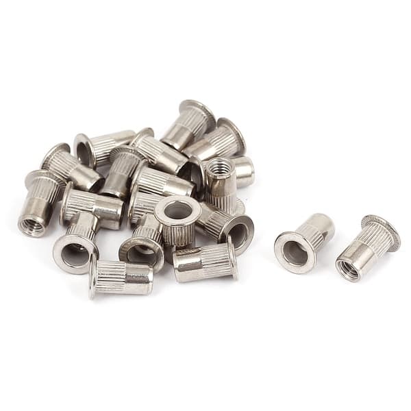 20pcs M5x13mm Aluminium Threaded Blind Rivet Nut Insert Nutserts ...