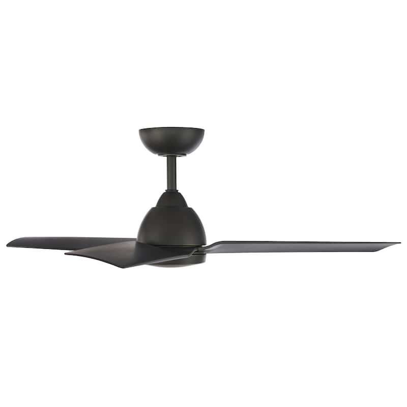 Mocha Indoor/Outdoor 3-Blade Smart Ceiling Fan 54in with Remote Control ...