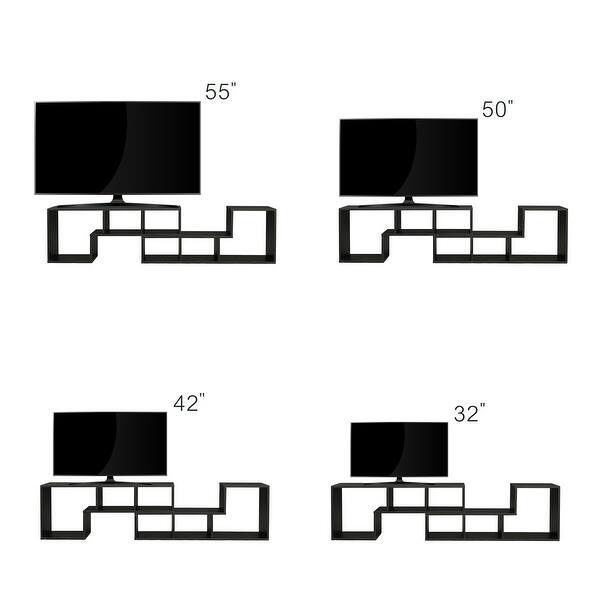 Versatile Double L-Shaped TV Stand, Bookcase, Display Shelf Extendable ...