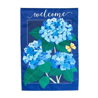28 in. x 44 in. Hydrangea Blossoms House Applique Flag - Bed Bath ...