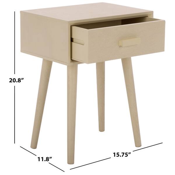 SAFAVIEH Lyle 1-Drawer Side Table - 16"W x 12"D x 21"H - Bed Bath ...