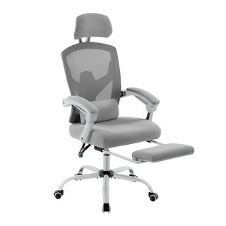 Mesh High Back Ergonomic Office Chair Lumbar Support Pillow Computer ...