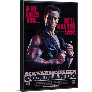 "Commando (1985)" Black Float Frame Canvas Art - Bed Bath & Beyond ...
