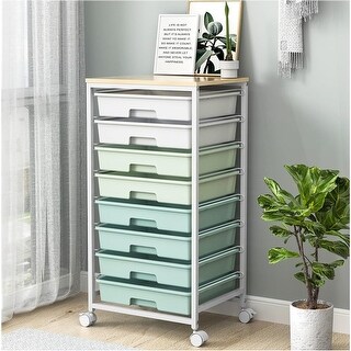 Rolling Storage Cart with Drawers,Utility Cart With 8 Drawers and ...