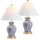 JONATHAN Y Ziggy 21" Ceramic/Iron Classic Modern LED Table Lamp, Blue ...