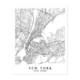 New York City New York New York Street Map Minimal Art Print/Poster ...