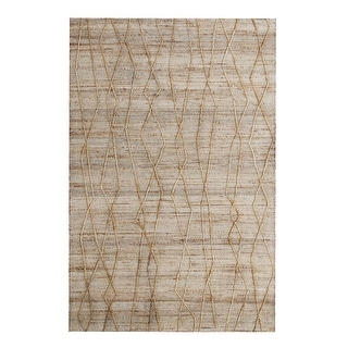 Sevita Natural Abstract Modern Jute Blend Area Rug - Bed Bath & Beyond ...