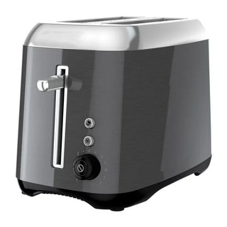 2 Slice Black Stainless Steel Toaster - Bed Bath & Beyond - 37533245