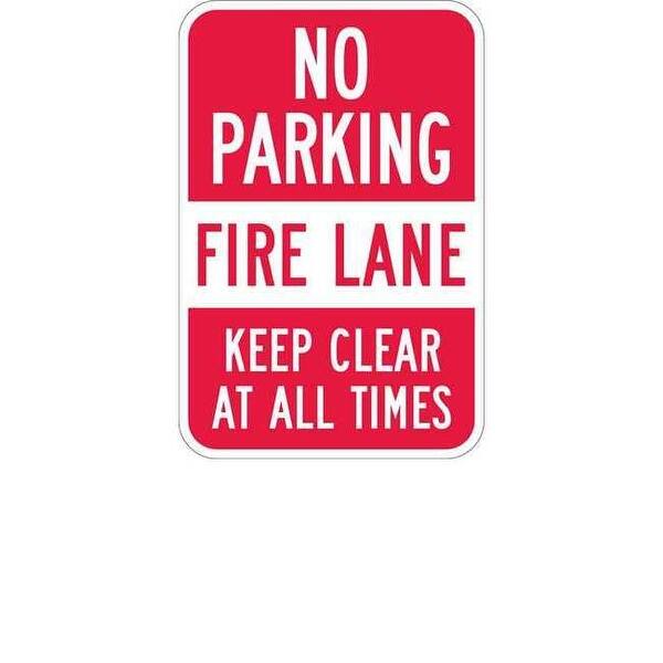 Lyle Fire Lane No Parking Sign,18" x 12" T1-1067-HI_12x18 - 1 Each ...