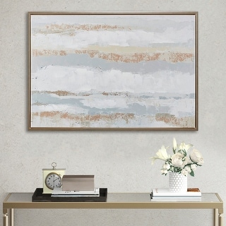 Madison Park Strato Gold Foil and Hand Embellished Abstract Framed ...