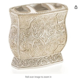 Creative Scents Victoria Beige Toothbrush and Toothpaste Holder - Bed ...