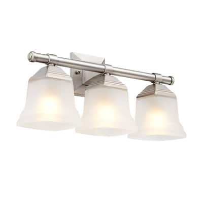3-Light Dimmable Bathroom Vanity Light Fixture with Clear Glass Shade ...