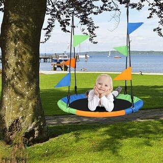 Round Swing Diameter 100cm Three Colors With Swing Belt and Bunting ...