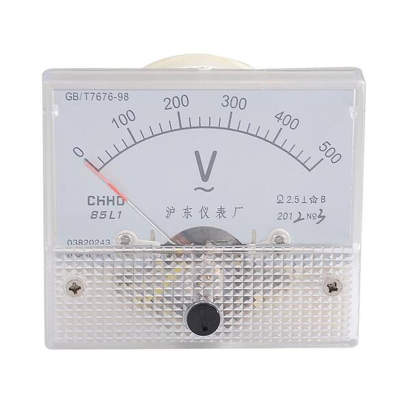 Screw Mounted Plastic Shell AC 0-500V Analog Pointer Voltmeter Panel ...
