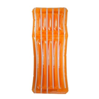 72" Inflatable Orange and White Transparent Cool Stripe Swimming Pool ...