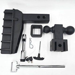 Ball Adjustable Trailer Hitch, Drop Ball Hitch Fits 2.5-Inch Receiver ...