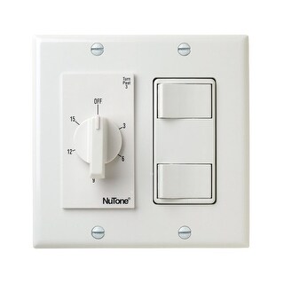 NuTone VS69WH 15 Minute Bath Fan Timer Switch with Two On/Off Switches ...