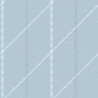 A-Street Prints Walcott Light Blue Stitched Trellis Wallpaper - Bed ...