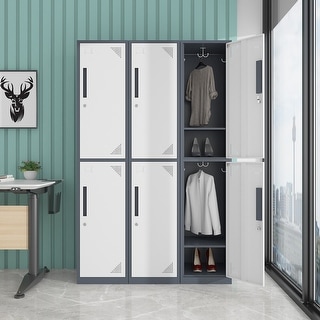 15 Inch Wide Steel Storage Lockers with 2 Doors - N/A - Bed Bath ...