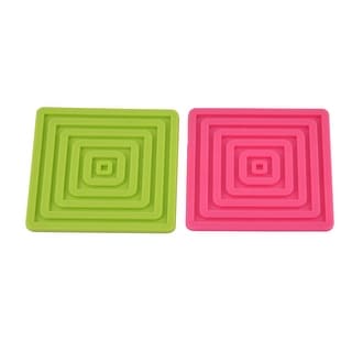 Silicone Square Table Heat Resistant Mat Cup Coaster Pad Placemat 2PCS ...