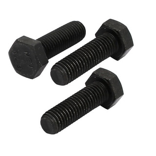 3pcs M12x40mm Thread 12.9 Grade Carbon Steel Hex Head Left Hand Screw ...