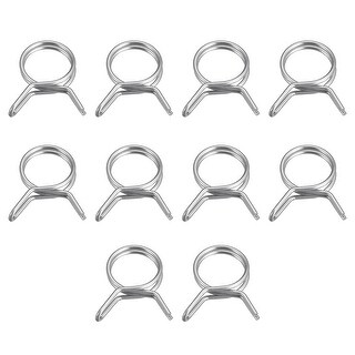 Double Wire Spring Hose Clamp, 10pcs 304 Stainless Steel 10mm Spring ...