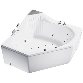 Ariel ARL-113 Platinum 59" Free Standing Acrylic Whirlpool Tub with ...