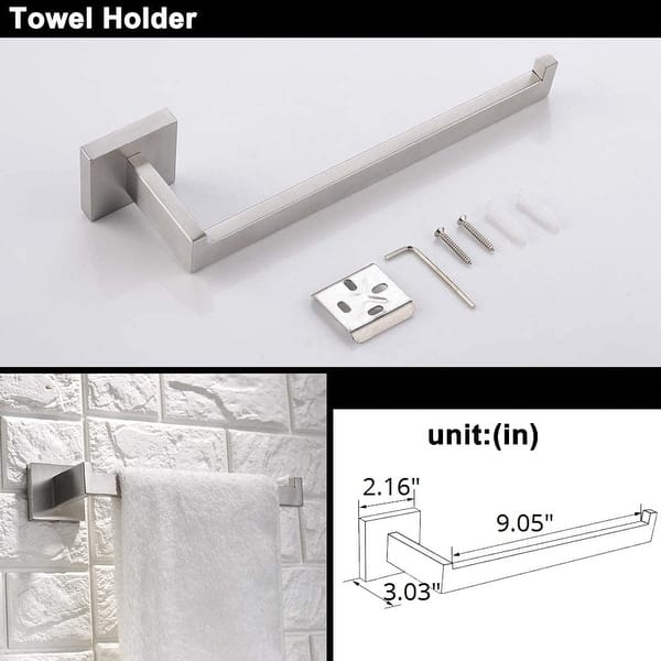 Interbath 5 Pieces Bathroom Hardware Accessories Set - Bed Bath ...