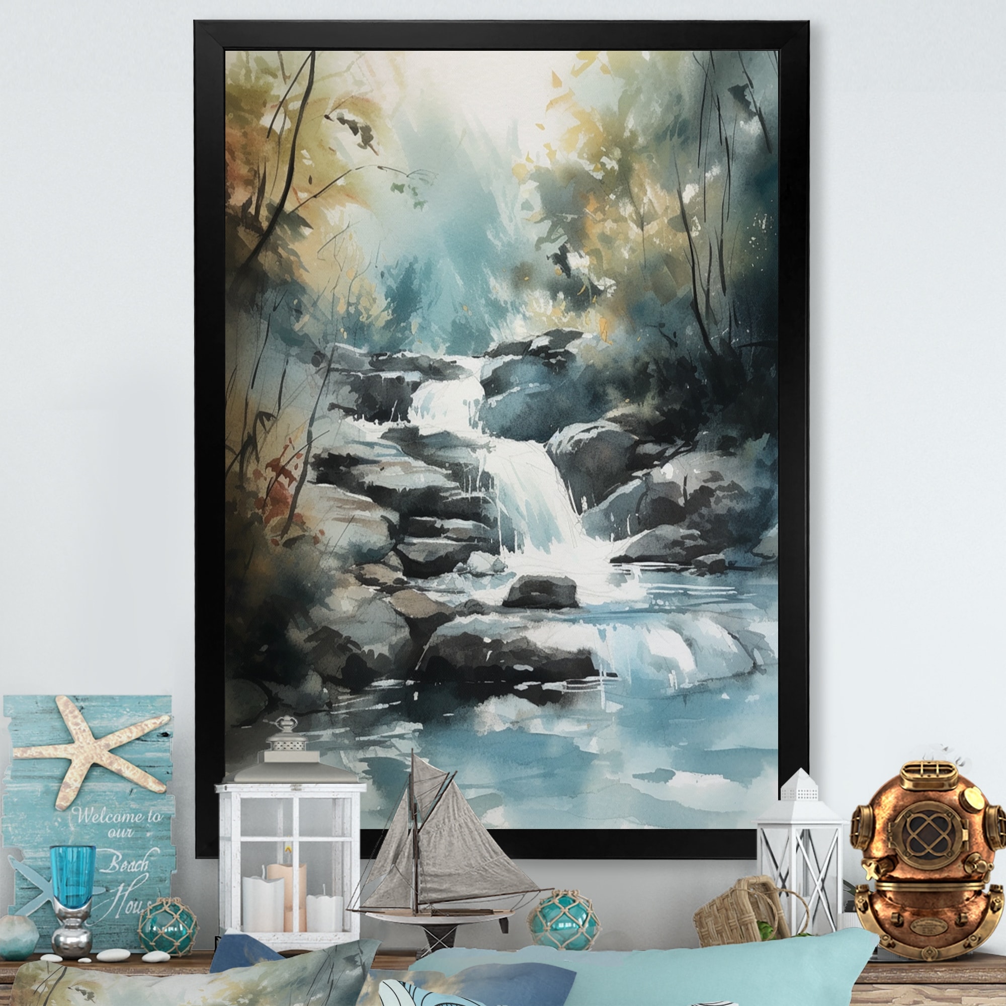 tropical framed artwork