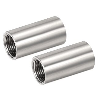 2x 304 Stainless Steel G1/2 Female DN15 Straight Pipe Coupling Fitting ...