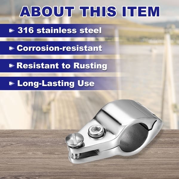 Boat Hand Rail Fitting 60 Degrees, 2Pcs 316 Stainless Steel Rectangular ...