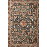 Alexander Home Madaline Traditional Floral Hand-Hooked 100% Wool Area ...