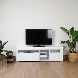 TV Stand with LED Lights, TV Bench up to 63 Inches - Bed Bath & Beyond ...
